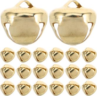 Supvox Kleiner Gl&ouml;ckchen Anh&auml;nger 20mm Gold aus Metall - 200 Bastelgl&ouml;ckchen f&uuml;r Selbstgemacht Weihnachtsdeko Christbaumschmuck und Festtagskr&auml;nze