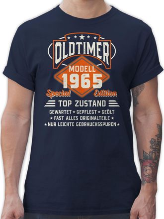 Shirtracer T-Shirt Herren - 60. Geburtstag - Oldtimer Modell 1965 - XL - Navy Blau - Geschenk zum 60.Mann Tshirt m&auml;nner 60 60.Geburtstag 1963 Tshirts Geb Mann Ge
