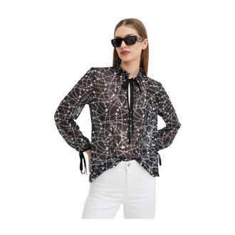 Silvian Heach Blouse Colonia imprim&eacute; &eacute;toiles - Femme - Blouses et Chemises - Noir - Taille: 36 FR