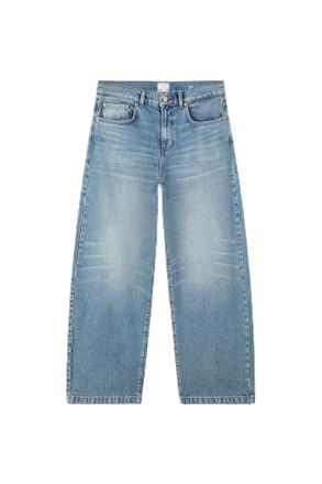 LTB Jeans Jeans Damen Larrie B - Baggy High Rise Basic-5-Pocket Medium Wash Blau aus Baumwollgemisch - Gr&ouml;&szlig;e W32L30