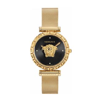 Versace Palazzo Empire Greca Diamond Watch - - Accessories - Damen - Gelb - ONE SIZE