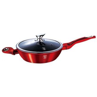 Berlinger Haus Po&ecirc;le &agrave; frire en granit 32 cm BERLINGER HAUS ROUGE M&Eacute;TALLIQUE BH-1261