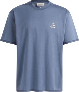 Premiata Homme, Tops, Bleu, Taille: S Logo T-Shirt