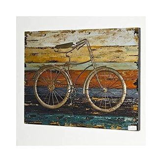 Haku Möbel Wandgarderobe Motiv, Vintage, MDF, Metall - Maße: B 53 cm x H 40 cm x T 7 cm, Style: Industrial