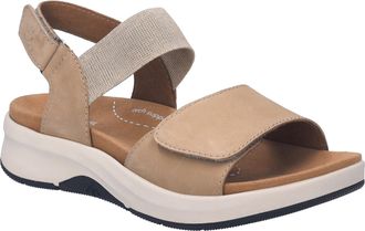 Josef Seibel Sandale JOSEF SEIBEL Estelle 13, Damen, Gr. 37, beige, Nubukleder, Schuhe Sandale, Sommerschuh, Komfortschuh mit praktischen Klettverschl&uuml;ssen, G-Weit