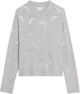 Zadig&Voltaire Femme, Pulls, Gris, Taille: 38 FR Markuz Jumper
