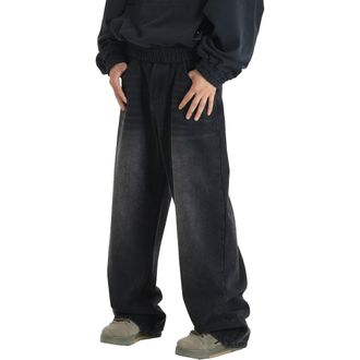 Generic Y2k Baggy Jeans Herren Hip Hop Jeans - 90er Retro Wide Leg Skate Denim Hose Loose Fit Oversized Streetwear 2025