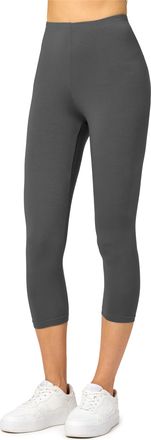 Merry Style Damen Leggings 3/4 Capri Leggings aus Viskose MS10-144 (Graphite, XS)