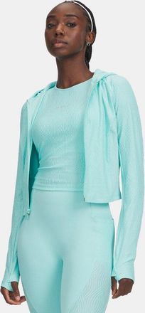 Under Armour Halo Jacqard Knit Jacke f&uuml;r Damen Neo Turquoise / Reflektierend XXL