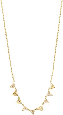 Rosato Vittoria Halskette für Damen aus vergoldetem Sterlingsilber mit Karabinerverschluss und 5 Zirkonia, Größe: 44 cm, RZVT02