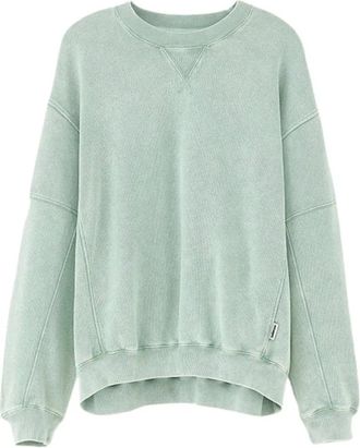 Bellerose Femme, Sweatshirts et sweats &agrave; capuche, Vert, Taille: 34/36 FR Flips Crewneck SweaT-shirt