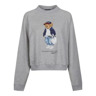 Polo Ralph Lauren Femme, Sweatshirts et sweats &agrave; capuche, Gris, Taille: 38 FR Bear SweaT-shirt