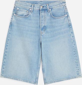Arket Lange Jeansshorts -Blau