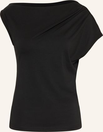 Selected One-Shoulder-Top schwarz