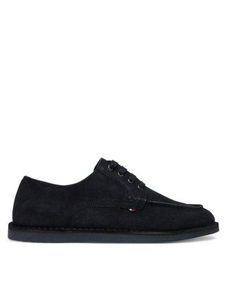 Tommy Hilfiger Halbschuhe Stitchdown Suede Derby FM0FM05841 Dunkelblau
