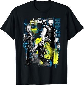 MARVEL Infinity War Thor Groot Rocket Tech Graphic T-Shirt T-Shirt