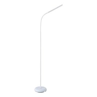Eglo LED Stehlampe Laroa, Standampe mit Touch, dimmbar in Stufen, Stehleuchte aus Kunststoff in Wei&szlig;, Standleuchte, LED B&uuml;rolampe neutralwei&szlig;