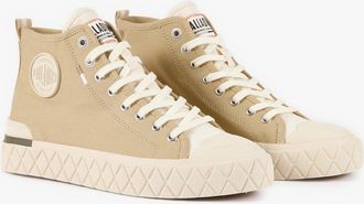 Palladium Baskets montantes compens&eacute;es en coton m&eacute;lang&eacute;