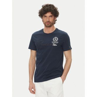 La Martina La Martina T-Shirt Algernon MAR300 JS206 Dunkelblau Regular Fit