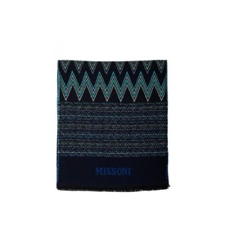 Missoni Gemusterter Schal - - Accessories - Herren - Blau - ONE SIZE