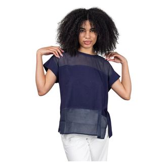 Ferrante Femme, Blouses et Chemises, Bleu, Taille: 36 FR Blouses