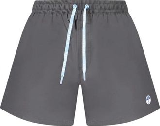 North Sails Homme, Maillots de bain, Gris, Taille: S Short de bain &agrave; &eacute;cusson logo
