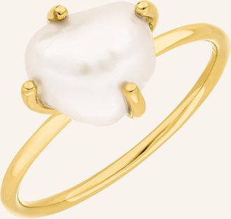 Leaf Ring Barock Perls gold
