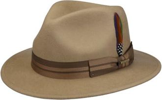 Stetson Chapeau en Laine Camargo Traveller Homme - de Feutre Automne-Hiver Automne Hiver - XXL (62-63 cm) Beige