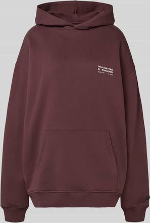 Karo Kauer Oversized Hoodie mit Känguru-Tasche Modell Plum