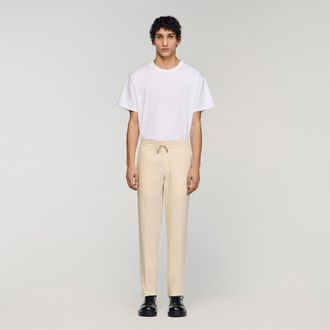 Sandro Pantalon droit &eacute;lastiqu&eacute;