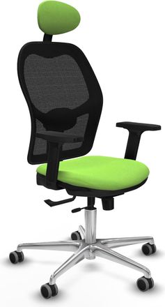 Piqueras y Crespo Chorquera Stuhl mit 2D-Armen, h&ouml;henverstellbarer Lendenwirbelst&uuml;tze und festem Kopfteil, ausgestattet mit Syncro/Traslack und injiziertem Schaumstoff,