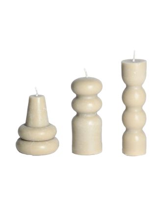 Ferm Living TORNO CANDLES - SET OF 3 -SAND