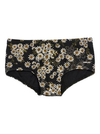Osklen slip de bain à fleurs - Noir