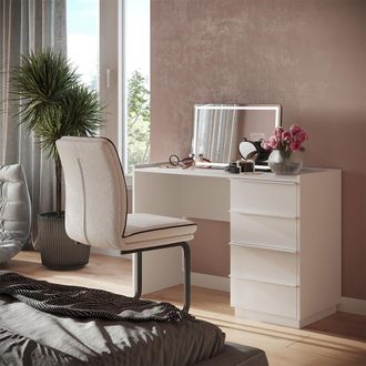Vicco Schminktisch Viktoria, Wei&szlig;, 110 cm mit 4 Schubladen