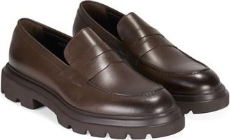 Desa Chaussure Basse/Ballerine Cuir Homme 4.5cm Flat Talon Noir, Marron