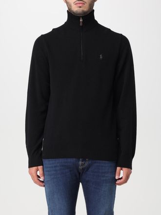 Polo Ralph Lauren Woll-Rollkragenpullover mit halbem Rei&szlig;verschluss und Pony-Logo
