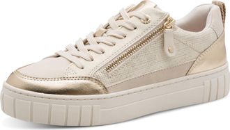 Marco Tozzi Marco Tozzi Damen Sneaker weiches Feel Me Wechselfu&szlig;bett weiches Innenfutter Modern, beige (Dune MET.Comb), 42 EU