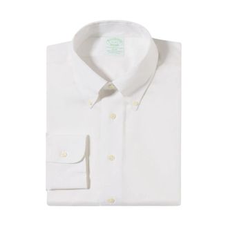 Brooks Brothers Stretch Supima Baumwolle Non-Iron Pinpoint Oxford Button-Down Hemd - - Shirts - Herren - Wei&szlig; - XS