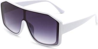 Generic Lunettes De Soleil Dext&eacute;rieur &Agrave; Monture Large For Hommes Et Femmes, For Les Vacances, D&eacute;placements, Le Sport(White)