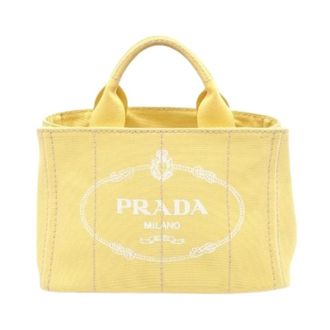 Prada Pre-owned Canapa Mini Tote Bag - Femme - Pre-owned - Jaune - Taille: ONE Size