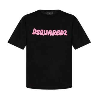 Dsquared2 Femme, Tops, Noir, Taille: 42 FR T-shirts élégants pour hommes
