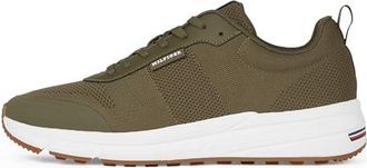 Tommy Hilfiger Baskets de Running Homme Lightweight Modern Knit Chaussures, Vert (Army Green), 44