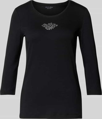 Christian Berg Longsleeve mit Ziersteinbesatz