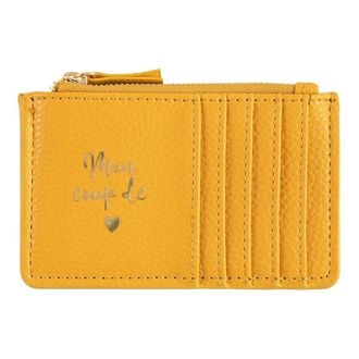 Draeger PARIS 1886 Unisex Mein Coup de Coeur Reißverschluss, Senfgelb kartenhalter, goldfarben