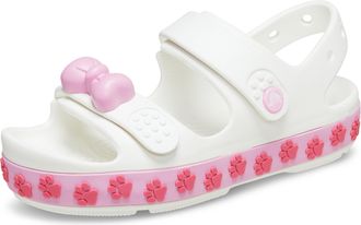 Crocs Unisex Kinder Crocband Cruiser Sandal K Sandalen, Pet White/Pink Tweed, 38/39 EU