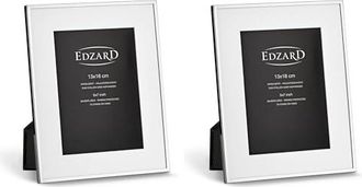 Edzard Cadre Photo Rimini pour Photos 13x18 cm, Cadre emm&ecirc;l&eacute;, argent&eacute;, r&eacute;sistant au ternissement (Lot de 2)