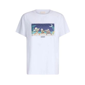 Liu Jo Kurz&auml;rmeliges Fashion-T-Shirt - - Tops - Damen - Wei&szlig; - S