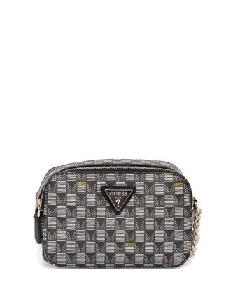 Guess Co sac à bandoulière à plaque logo - Noir