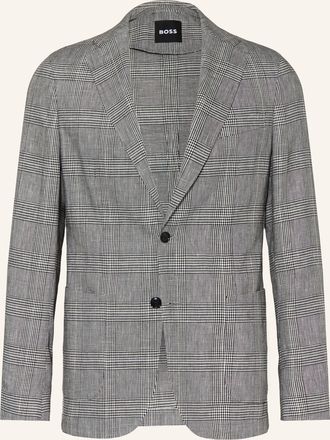 HUGO BOSS Sakko Hanry Slim Fit Mit Leinen schwarz