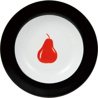 Benetton Benetton Fruits Suppenteller, Porzellan, Schwarz, 4 St&uuml;ck